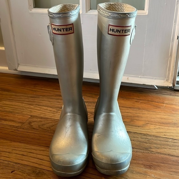 Hunter | Shoes | Hunter Boots Silver Kids Size 3 | Poshmark